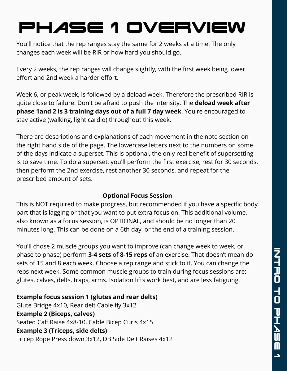 19-Week Hypertrophy Workout Program – Terminator Training